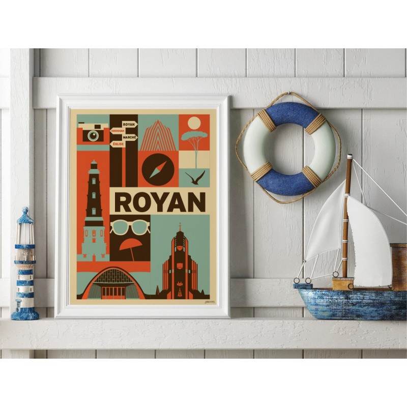 Affiche stylisée de Royan